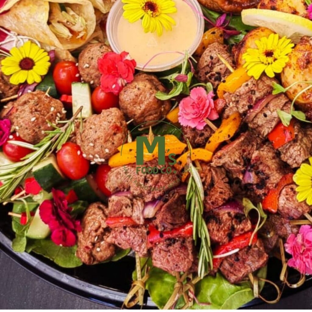 Beef Platter Cape Town – Burgers, Skewers & Pitas | M’s Food Co.